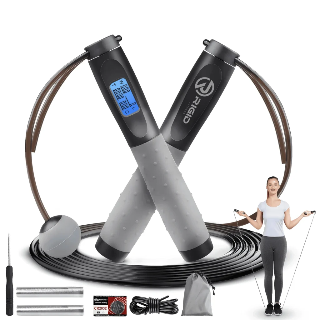 Startling Digital Jump Rope with Counter – Adjustable Cordless Skipping ...